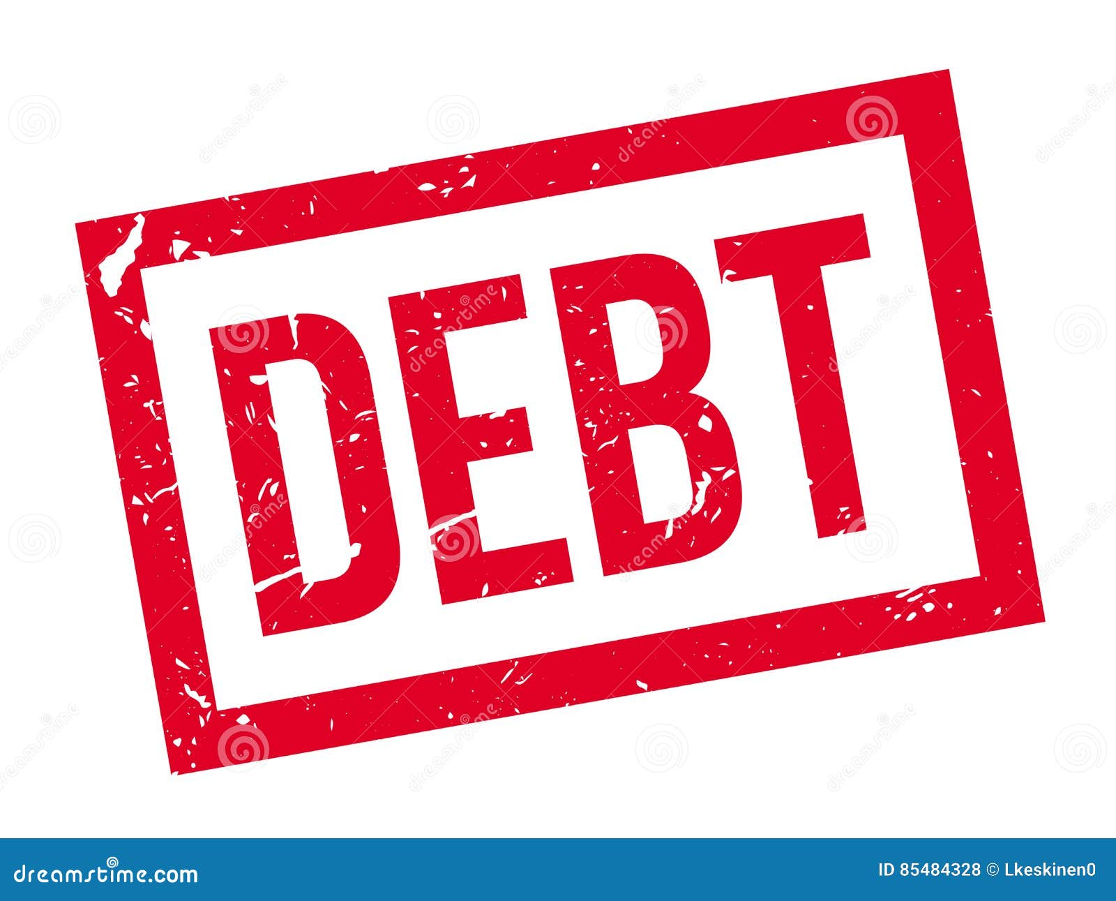 Debt rubber stamp stock vector. Illustration of economic - 85484328