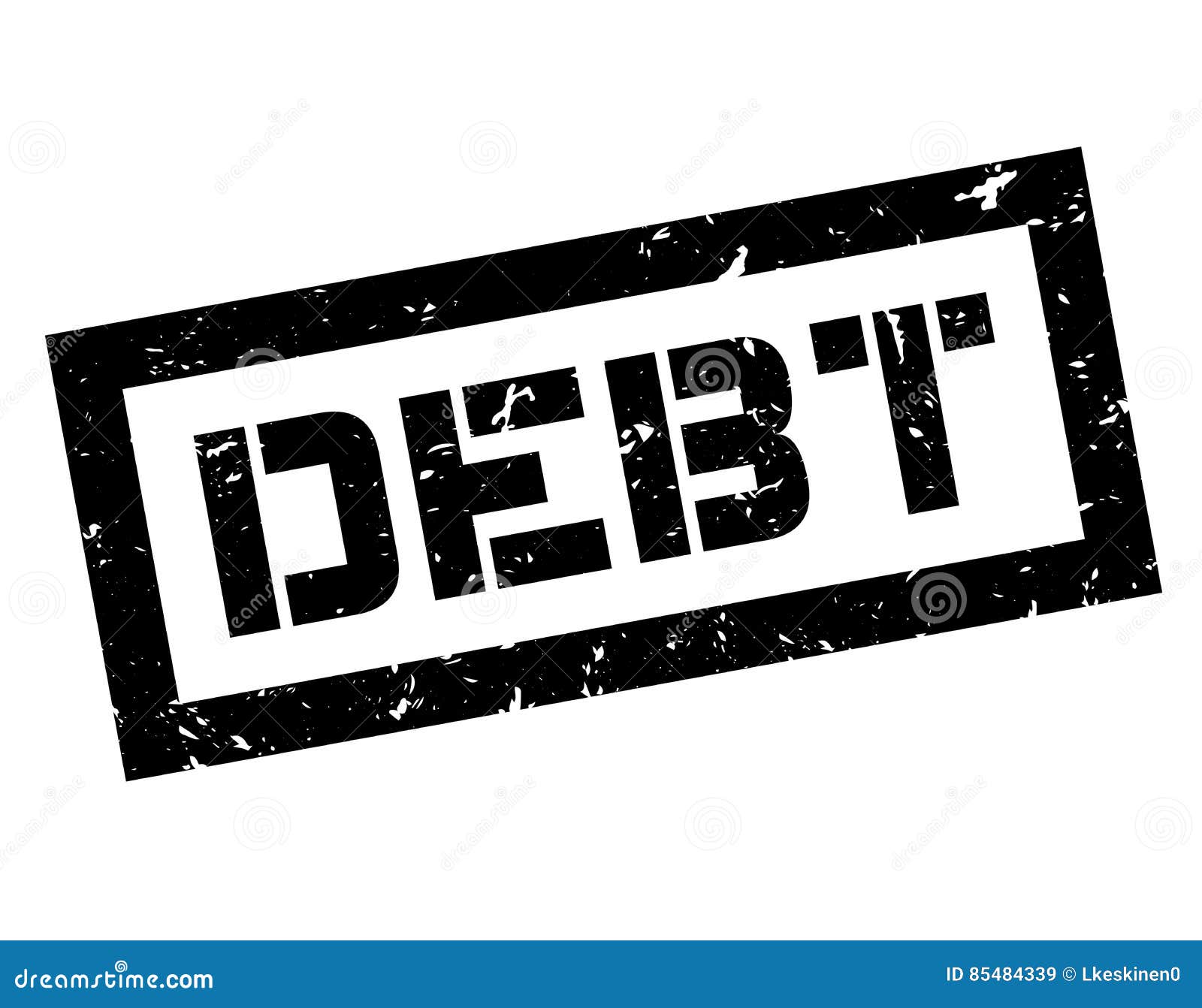 Debt rubber stamp stock vector. Illustration of business - 85484339