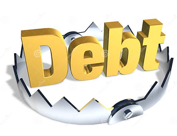 Debt Trap stock illustration. Illustration of bankrupt - 5403164