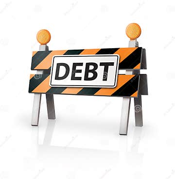 Debt Warning stock illustration. Illustration of closed - 26201186