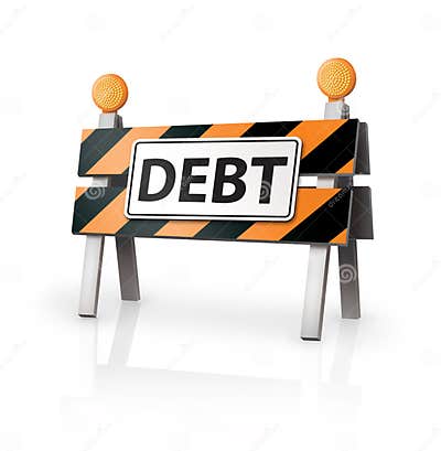 Debt Warning stock illustration. Illustration of closed - 26201186