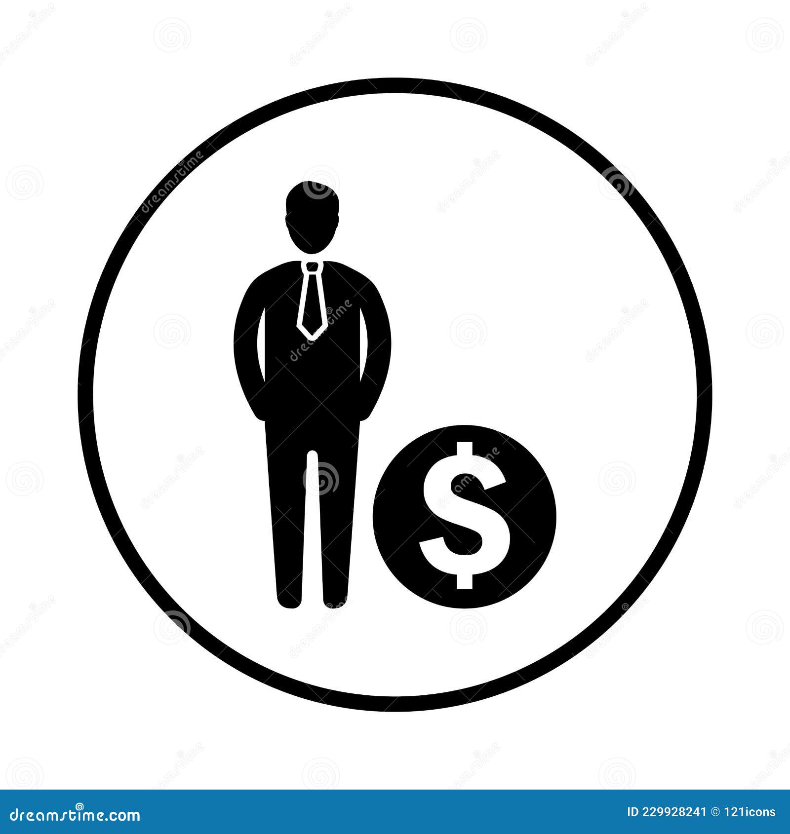 Debtor, Loan Icon. Black Vector Design Stock Vector - Illustration of ...