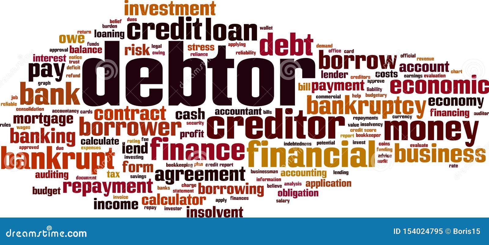 Debtor Word Cloud Cartoon Vector | CartoonDealer.com #154024795