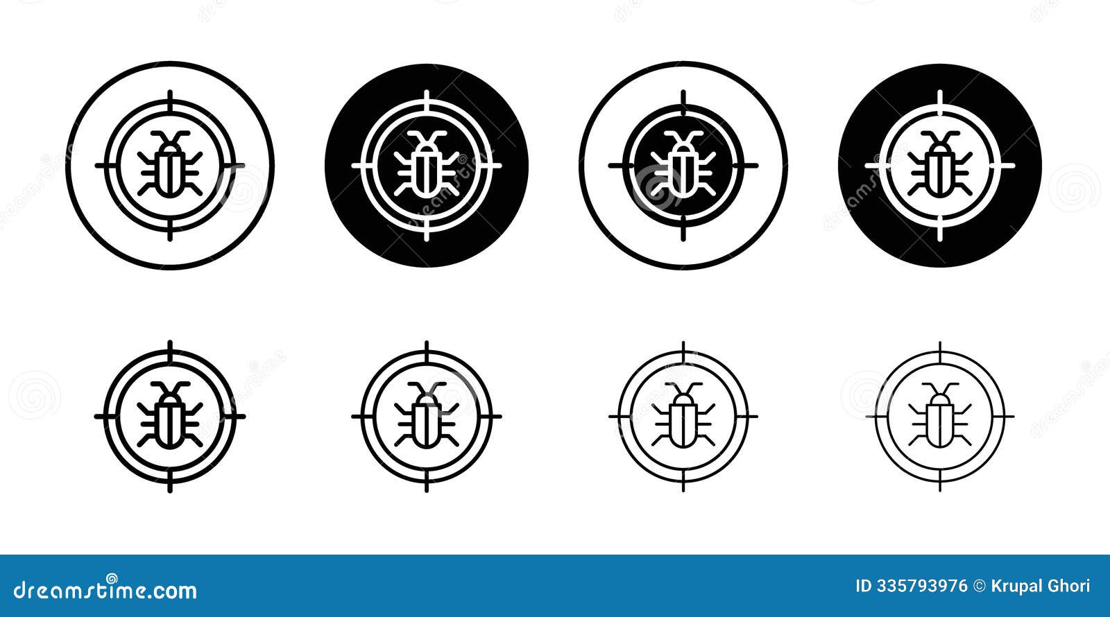 Debug icon logo set vector stock illustration. Illustration of ...