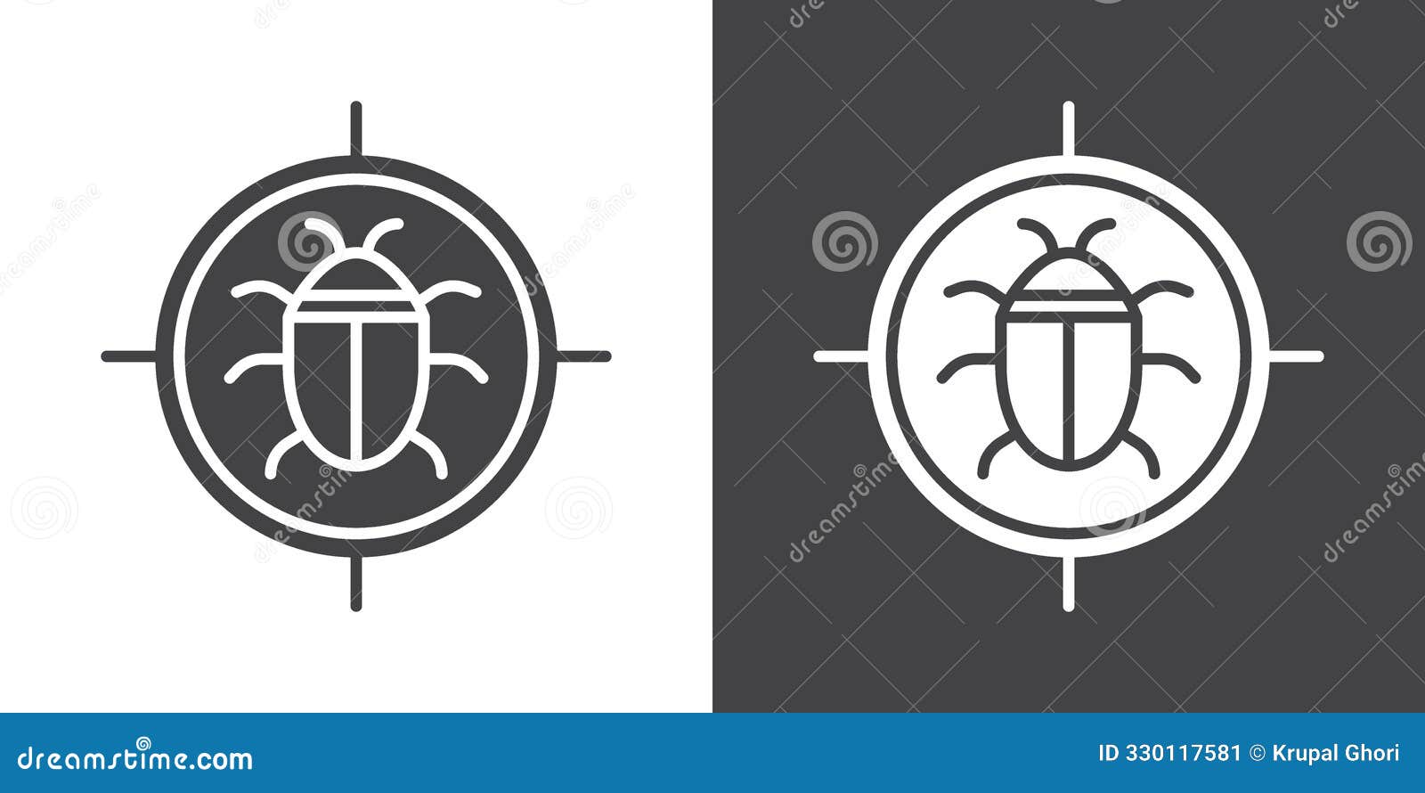 Debug Icon Thin Line Illustration Set Stock Illustration - Illustration ...