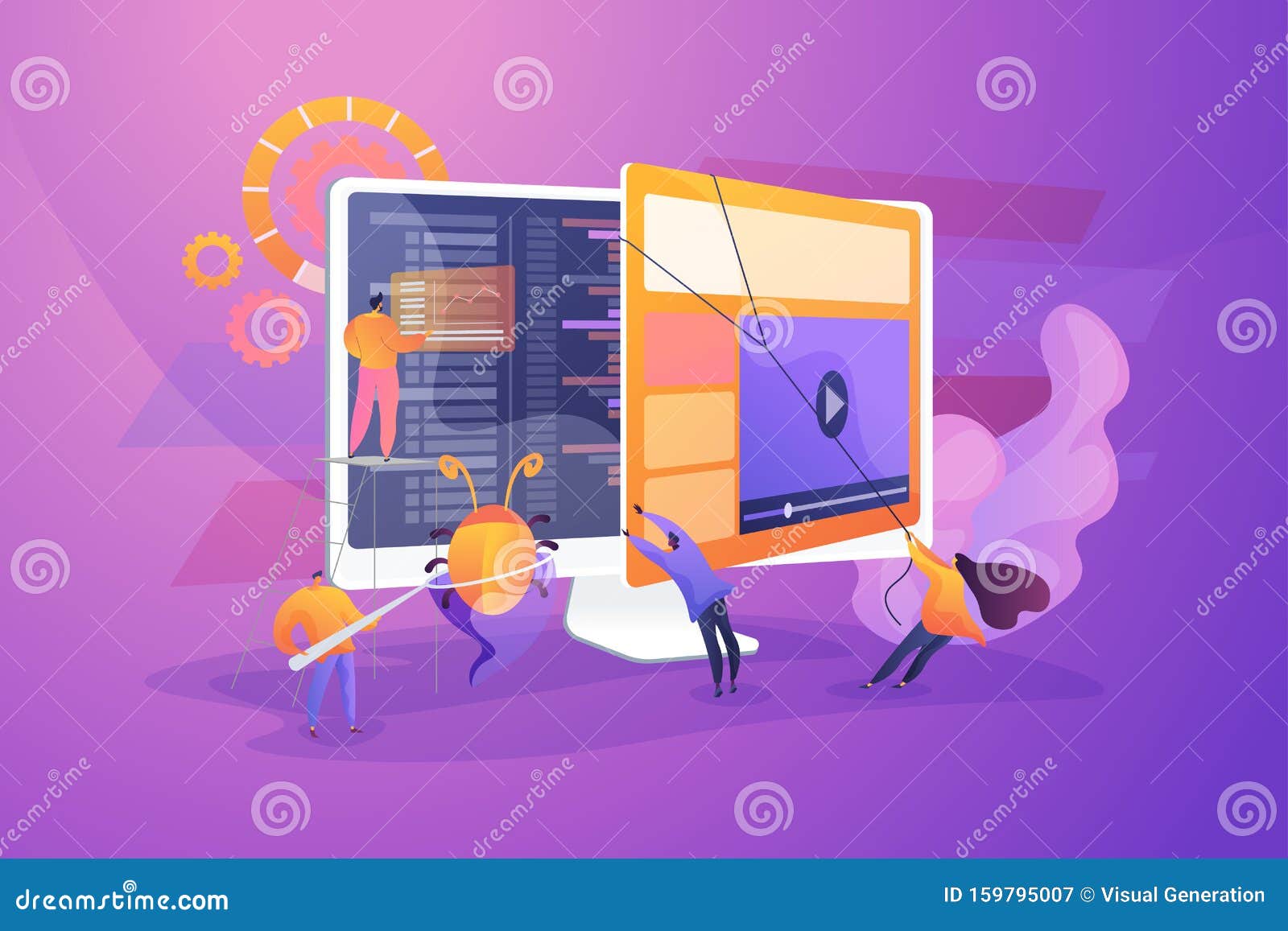 Software Testing Concept Vector Illustration Stock Vector ...