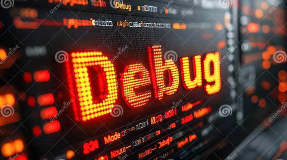Debugging Process on Digital Screen with Code and Software Program ...
