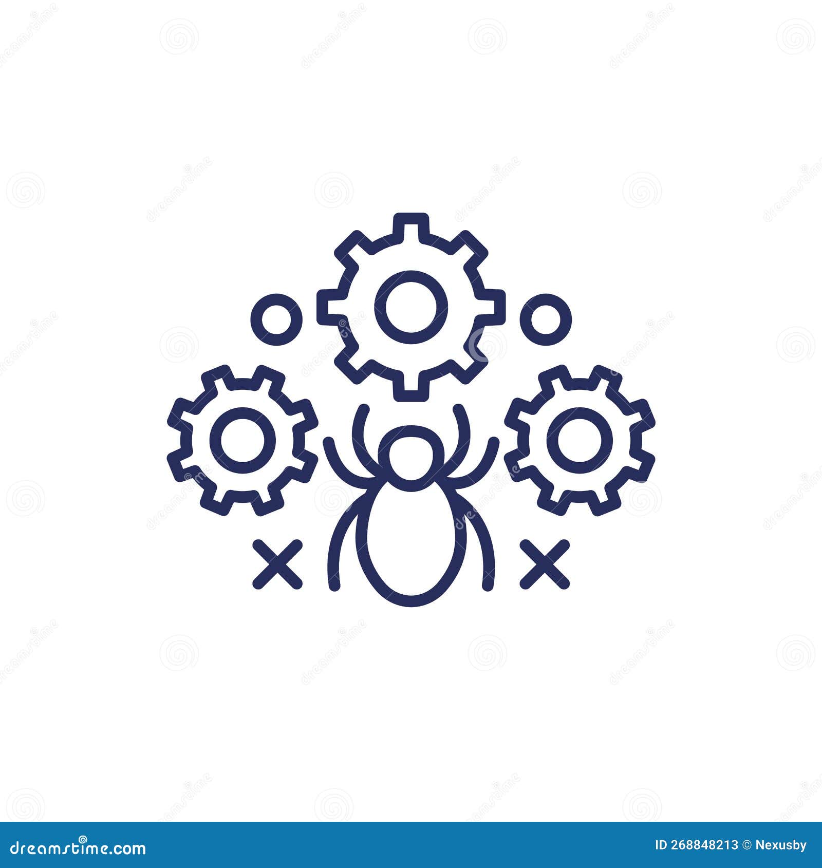 Debugging and Testing Line Icon with a Bug Stock Vector - Illustration ... Debugging and Testing Line Icon with a Bug Stock Vector - Illustration ...