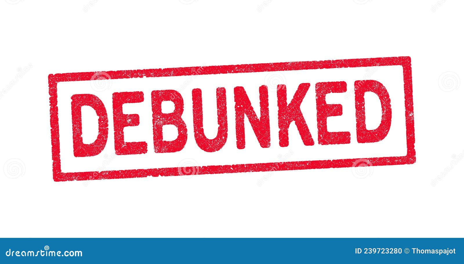 Debunked red ink stamp stock vector. Illustration of information ...