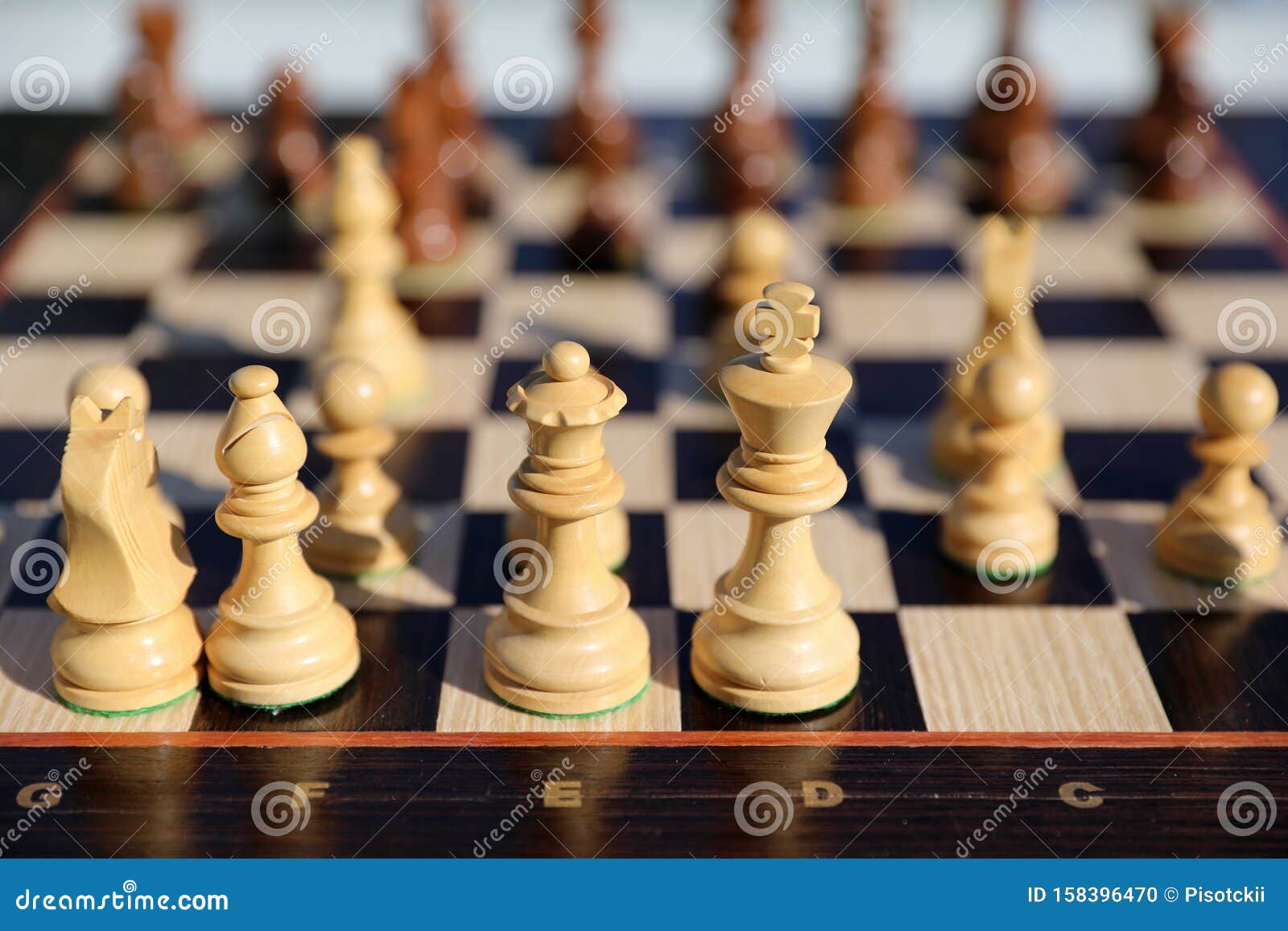 Debut in a Chess Game with a Shallow Depth of Field Stock Photo - Image ...