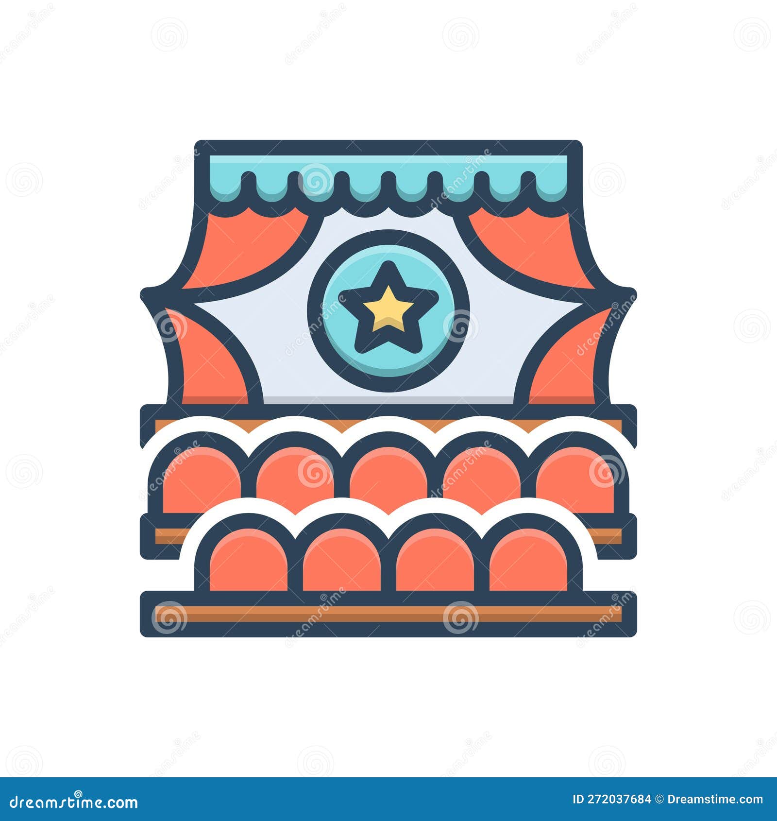 Color Illustration Icon for Debut, First Appearance and Theater Stock ...