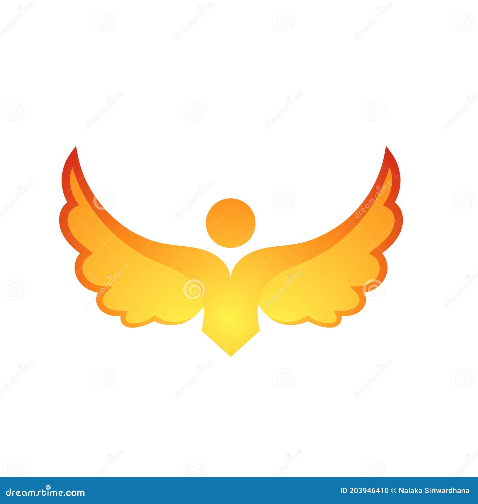 Angel logo icon stock vector. Illustration of drawing - 203946410