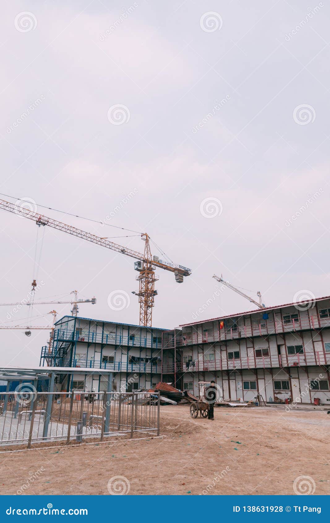 18 Dec,2014 Beijing. Work Activity on a Construction Site in City with ...