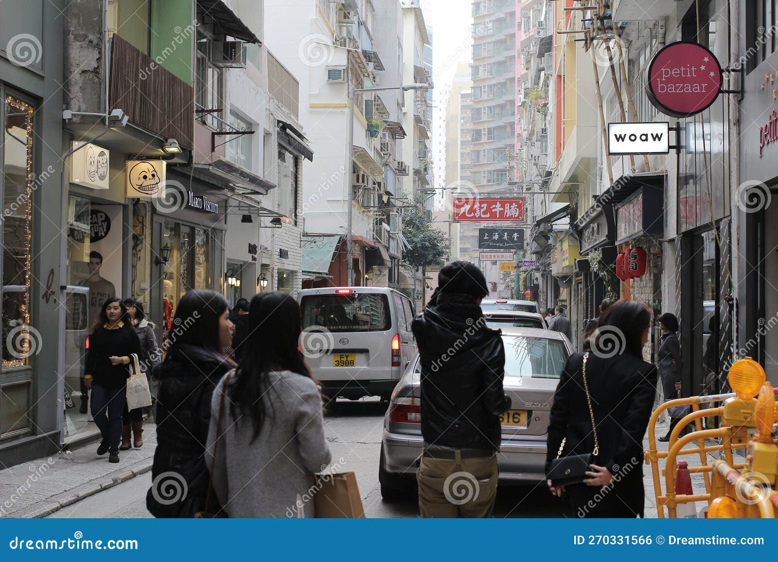 The Central Street View, at Hong Kong 28 Dec 2013 Editorial Photo ...