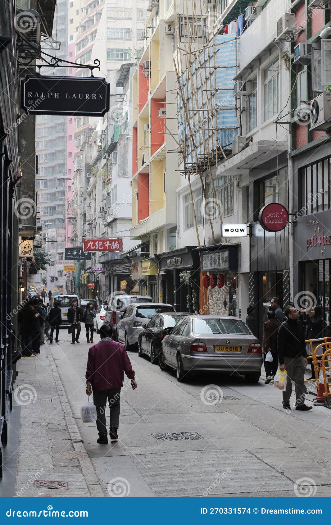 The Central Street View, at Hong Kong 28 Dec 2013 Editorial Stock Image ...