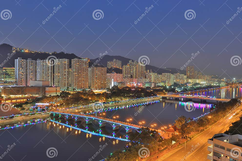 Dec 18 2015 the Festive Lighting in Sha Tin Hk Editorial Image - Image ...