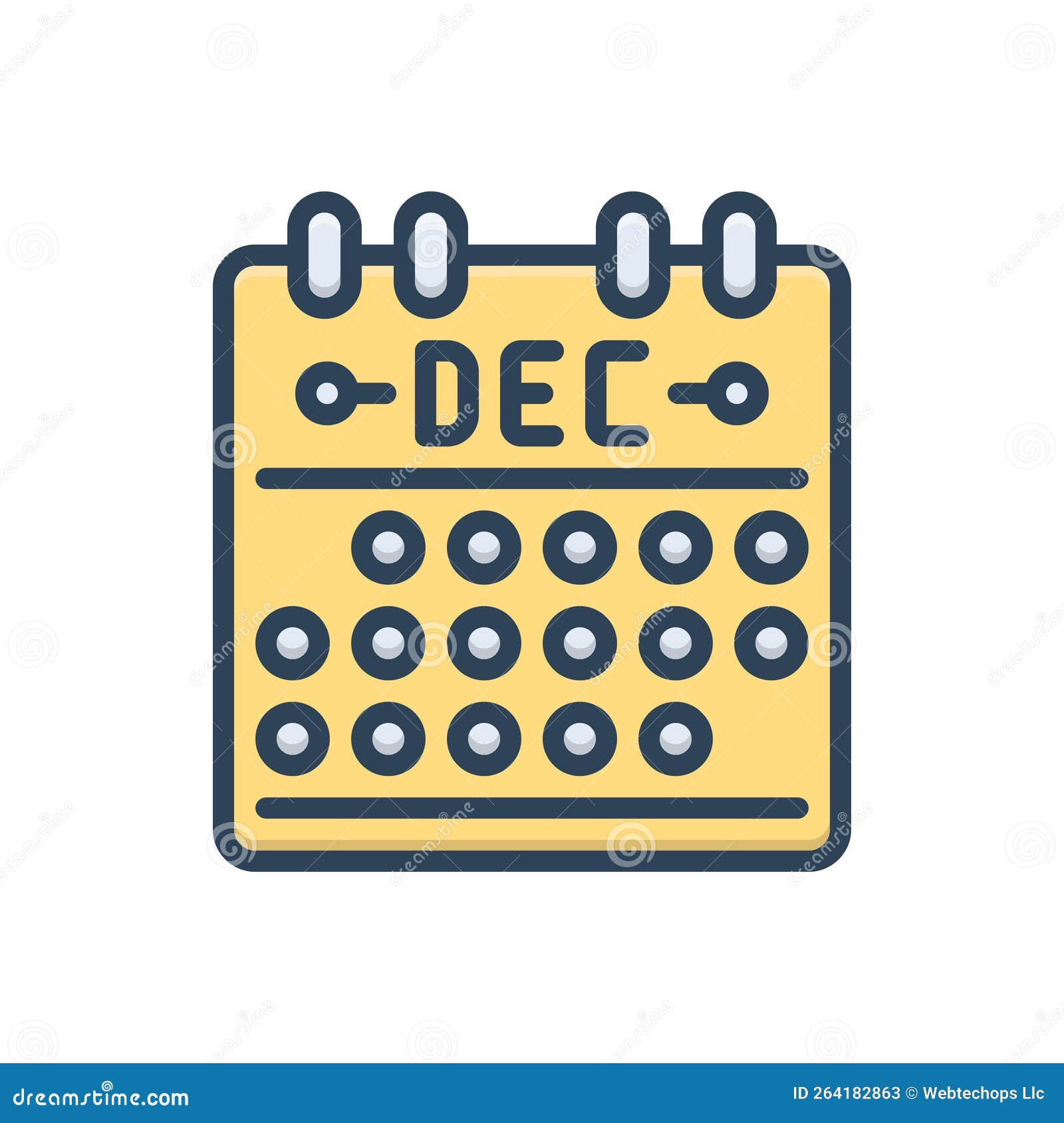 Color Illustration Icon for Dec, December and Month Stock Vector ...
