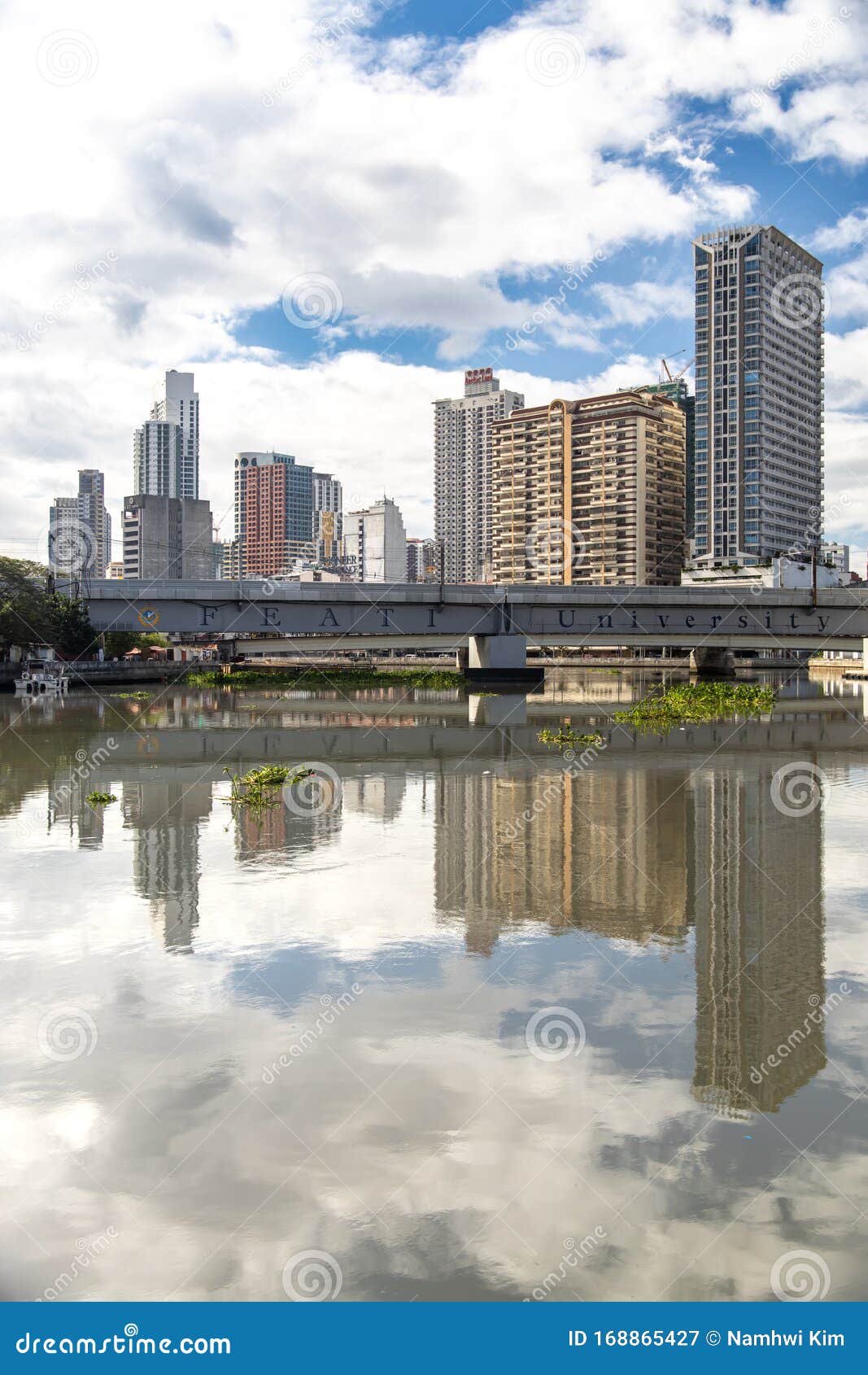 Manila Downtown Cityscape Seen from the Pasig River, Manila ...