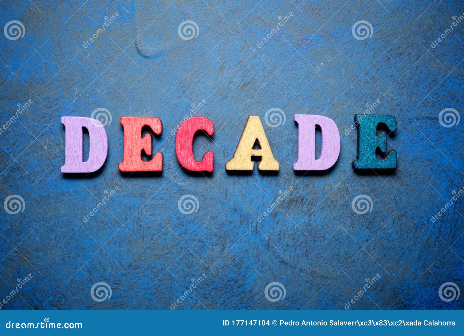 Decade word view stock photo. Image of handmade, fashioned - 177147104