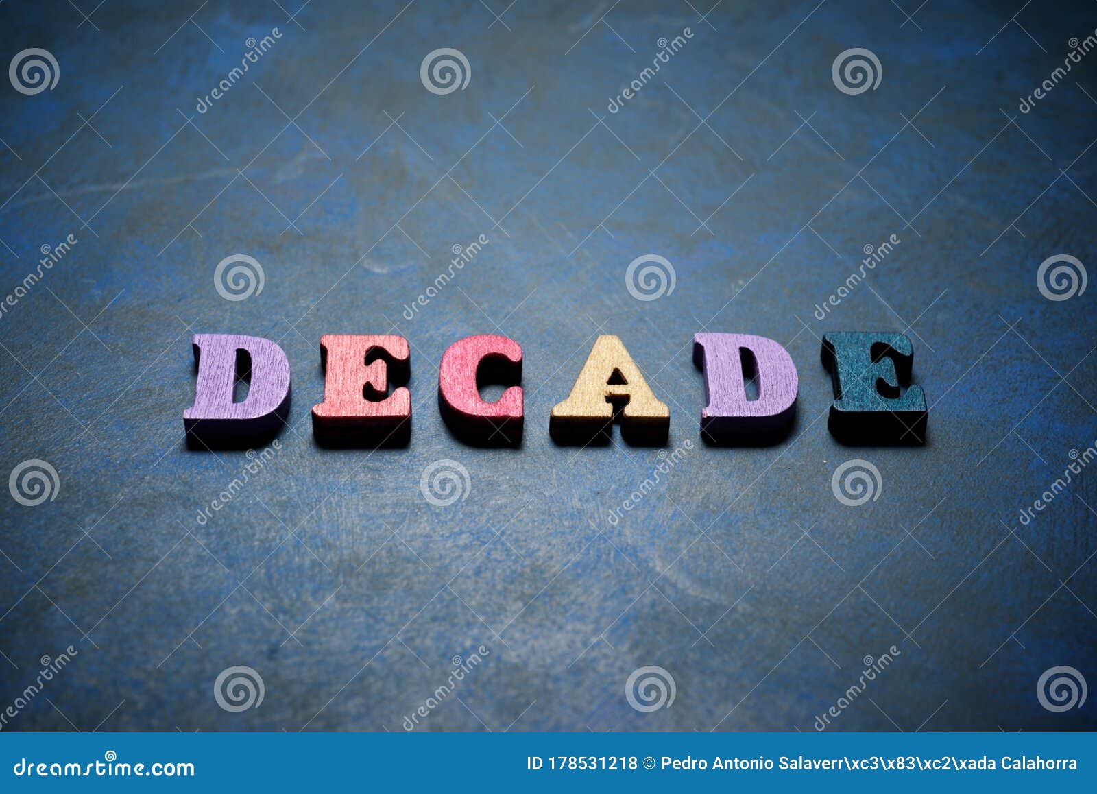 Decade word view stock photo. Image of plan, label, inscription - 178531218