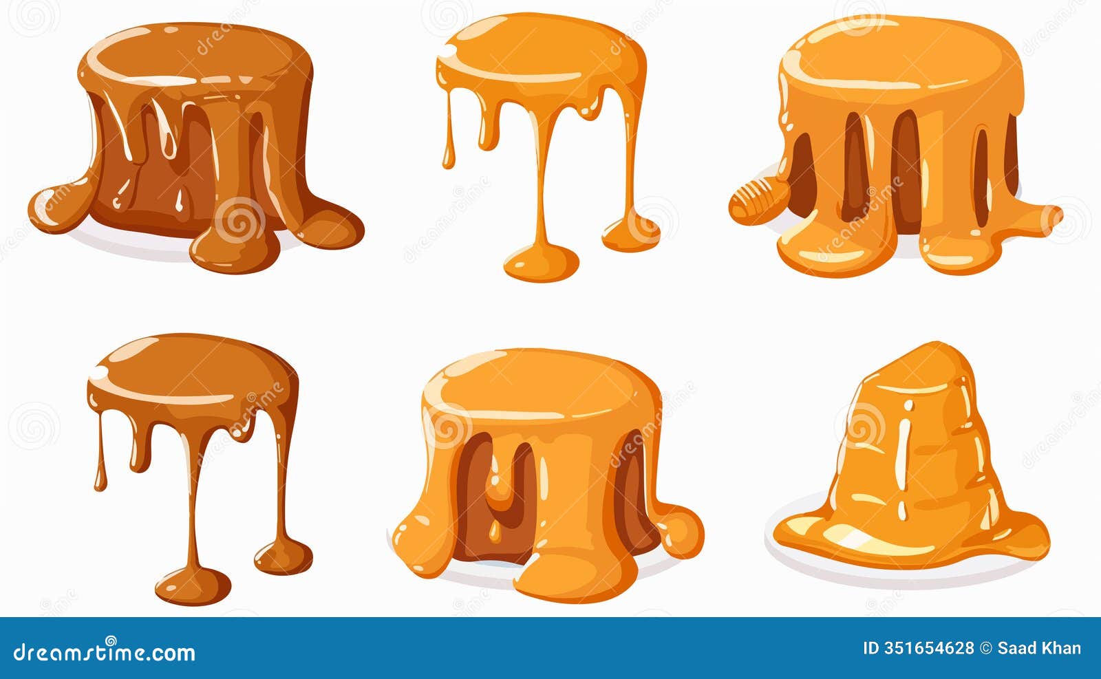 Decadent Caramel Melting and Dripping Down with Thin Sugar Strings ...