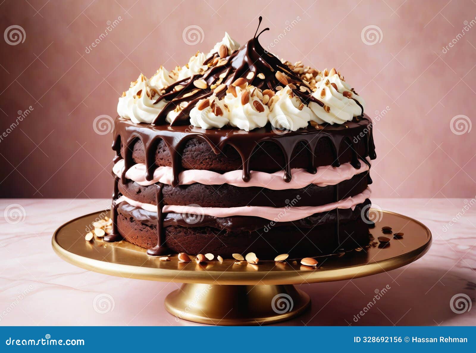 Decadent Chocolate Splash On White Background. Generative AI Royalty ...