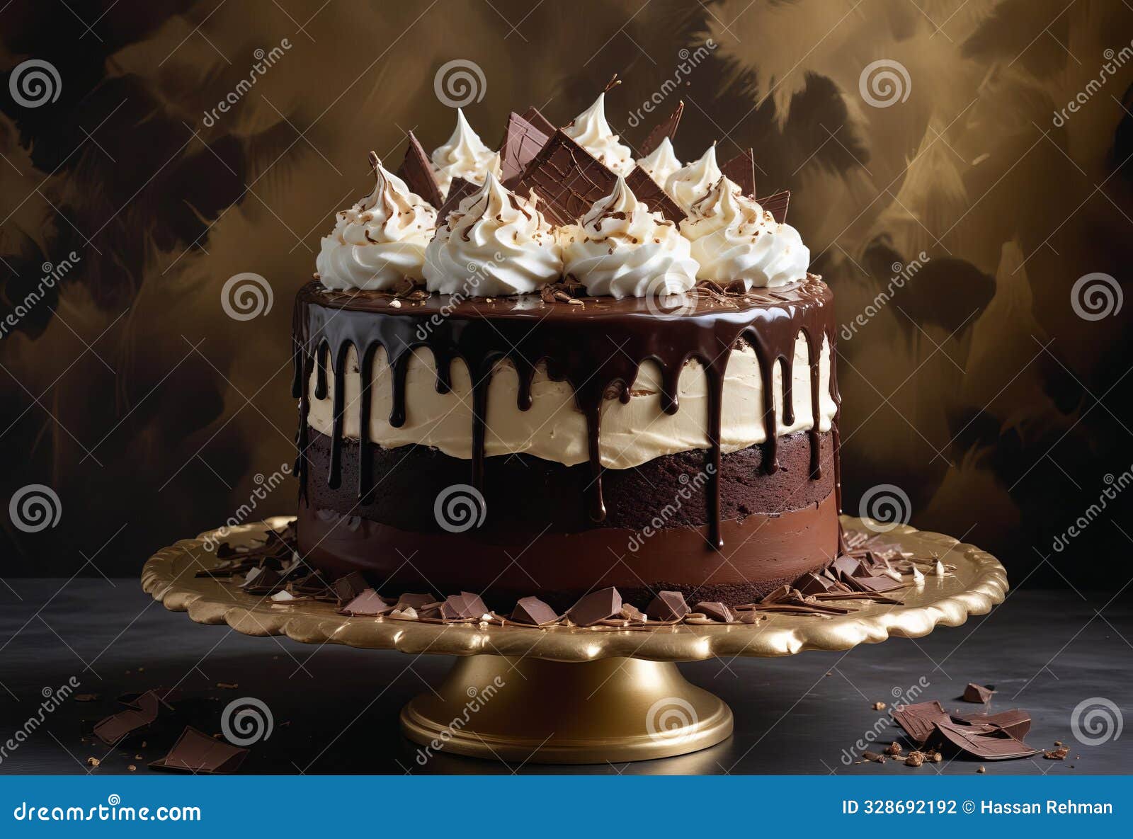 Decadent Chocolate Splash On White Background. Generative AI Royalty ...