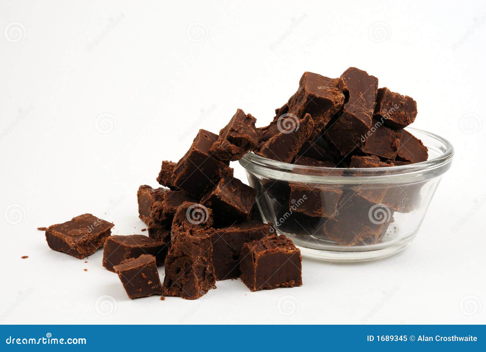 Decadent Chunks of Chocolate Fudge Stock Image - Image of food, healthy ...