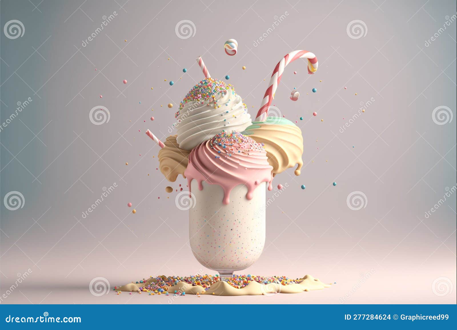 Ai Generative Decadent High Angle Milkshake With Chocolate Sprinkles ...