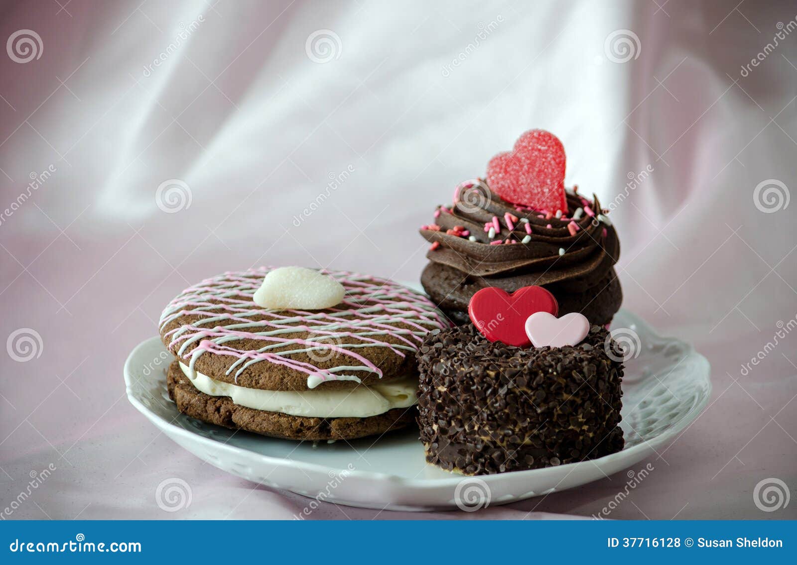 Decadent Pastries for Valentines Day Stock Photo - Image of pink ...