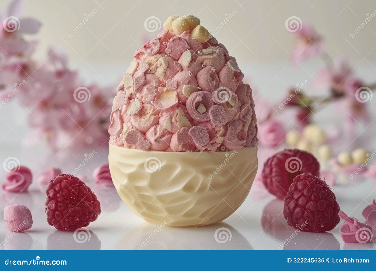 Decadent Raspberry Mousse Cake, Beautifully Presented In An Elegant ...