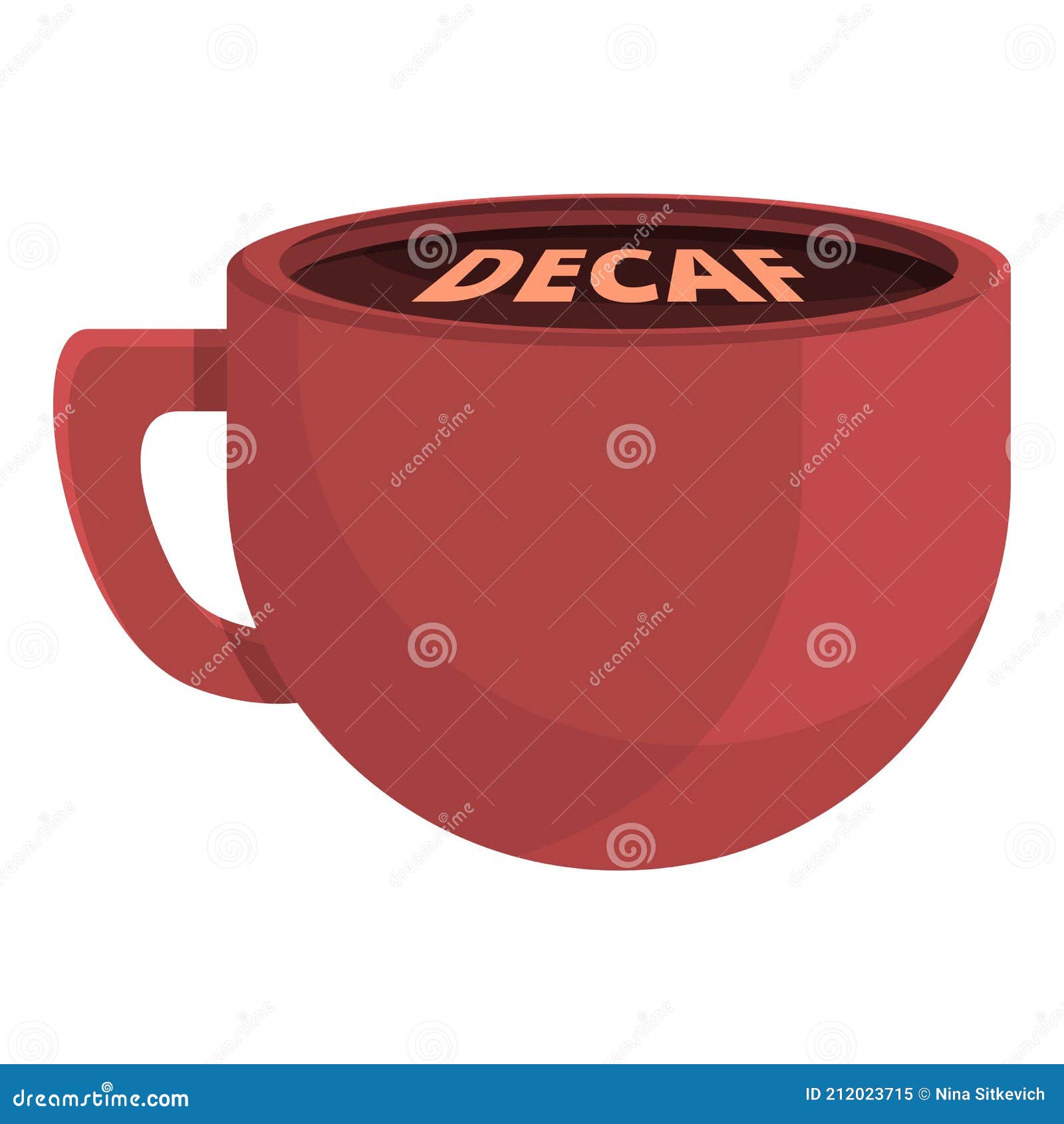 Decaf Cup Icon, Cartoon Style Stock Vector - Illustration of aroma ...