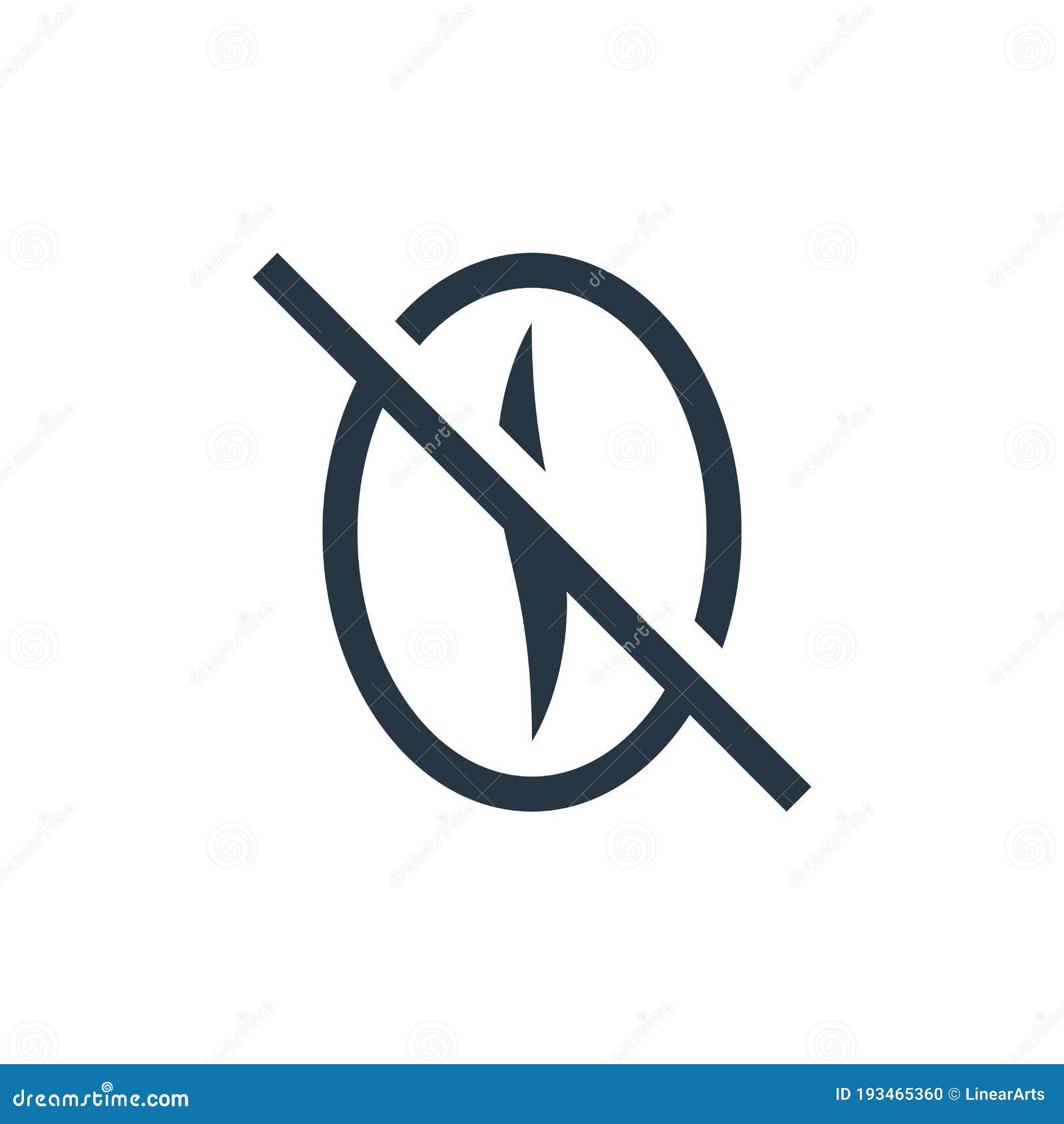 Decaf Icon Vector from Food Drink Concept. Thin Line Illustration of ...