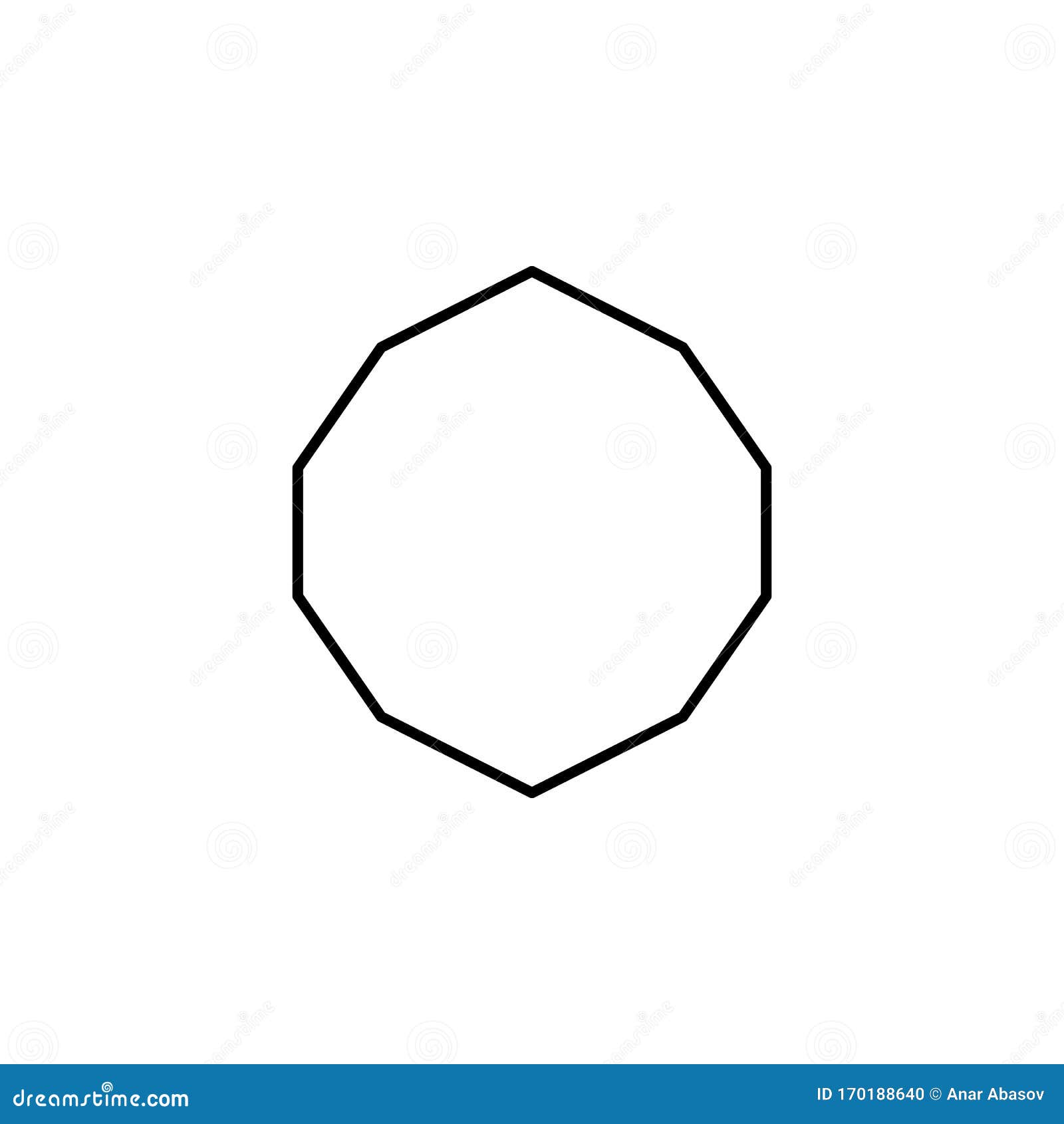 Decagon Icon. Element of Geometric Figure for Mobile Concept and Web ...
