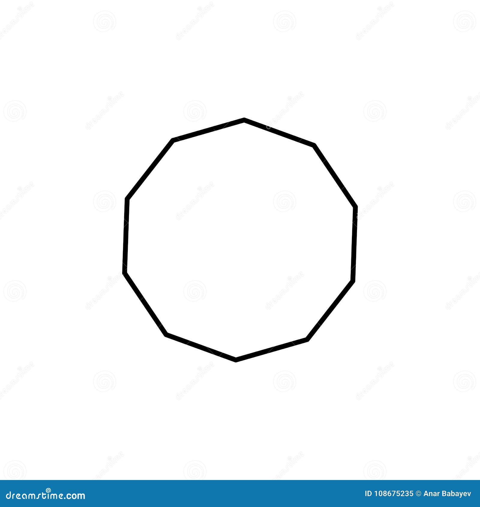 Decagon Icon. Geometric Figure Element for Mobile Concept and Web Apps ...