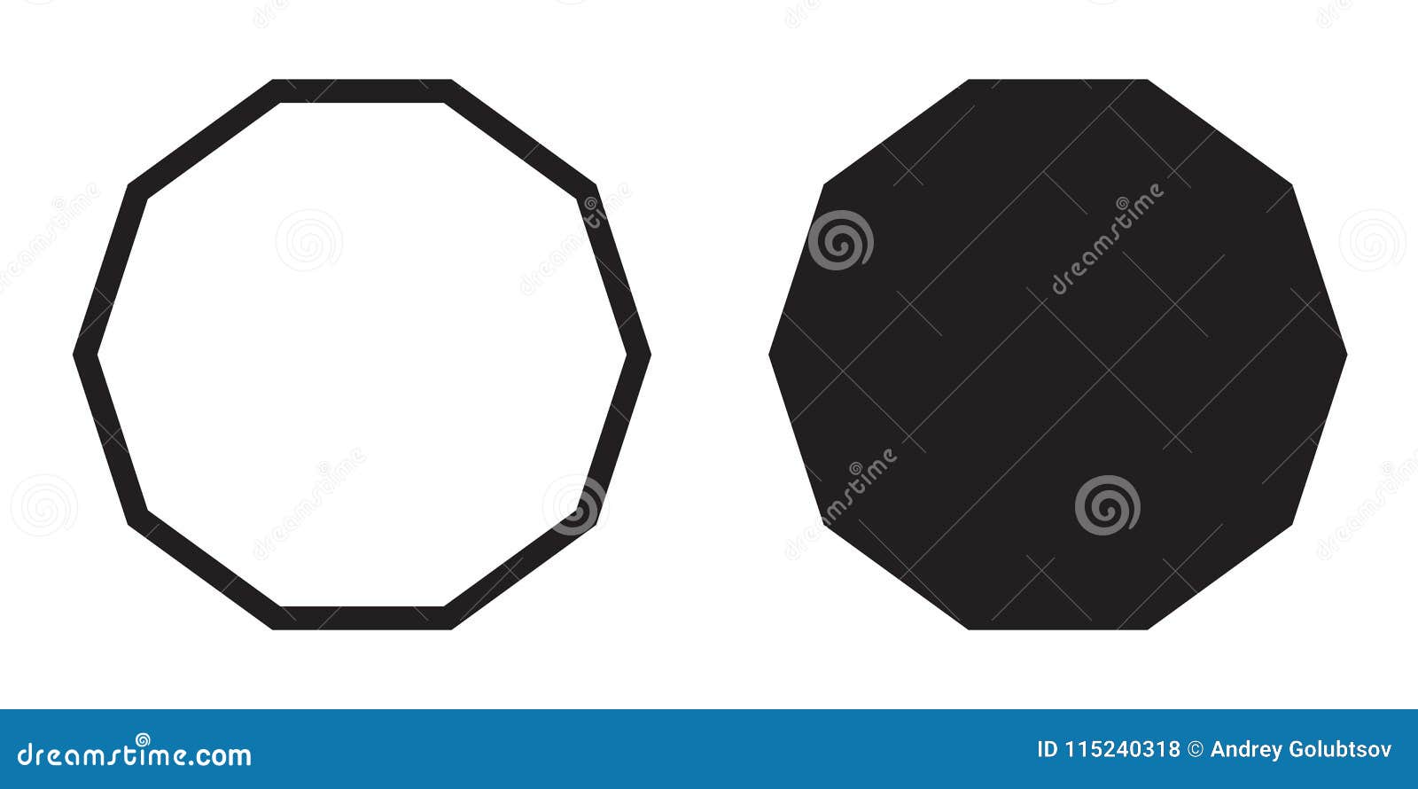 Zehneck Stock Illustrationen, Vektoren, & Kliparts - 732 Stock ...