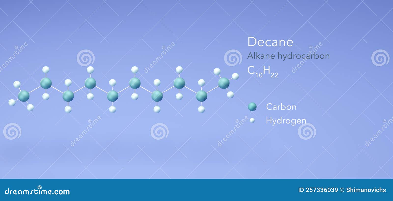 Decane, Molecular Structures, Alkane Hydrocarbon, 3d Model, Structural ...