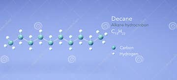 Decane, Molecular Structures, Alkane Hydrocarbon, 3d Model, Structural ...