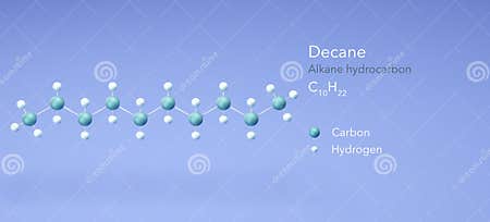Decane, Molecular Structures, Alkane Hydrocarbon, 3d Model, Structural ...