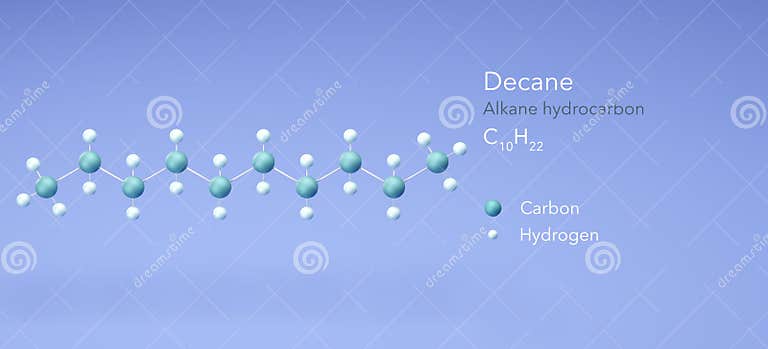 Decane, Molecular Structures, Alkane Hydrocarbon, 3d Model, Structural ...
