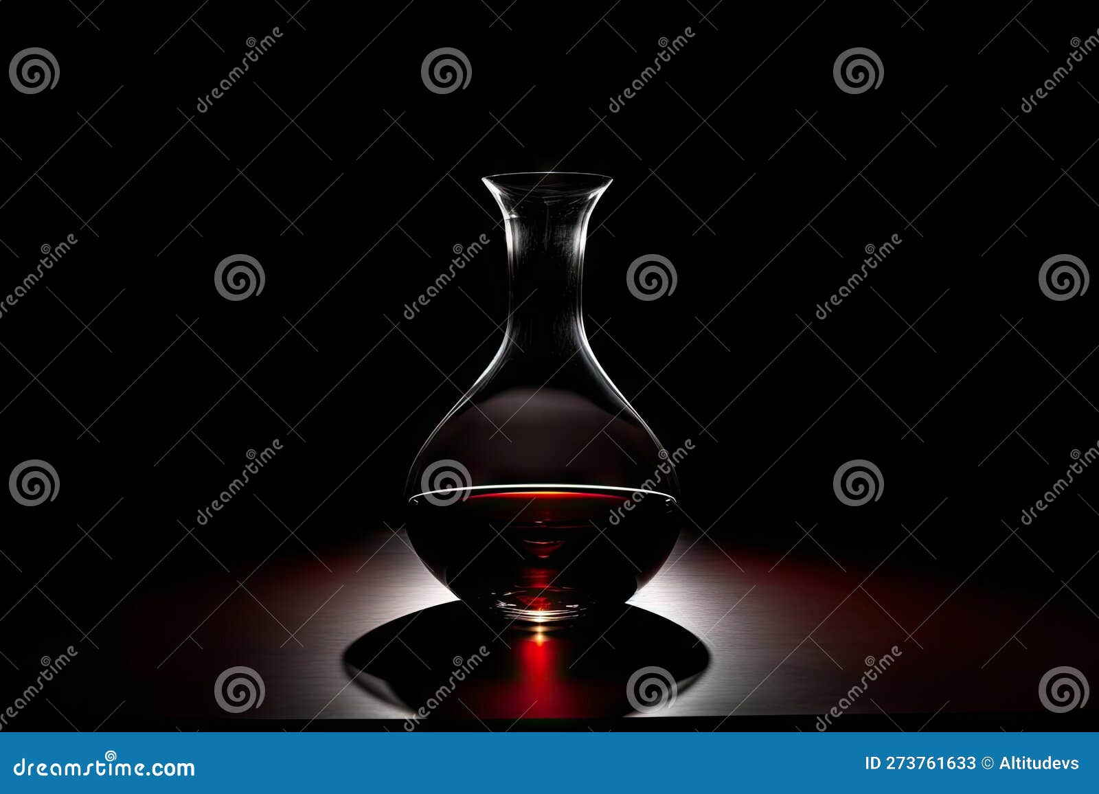 Decanter with Dramatic Lighting, Creating a Somber Atmosphere Stock ...