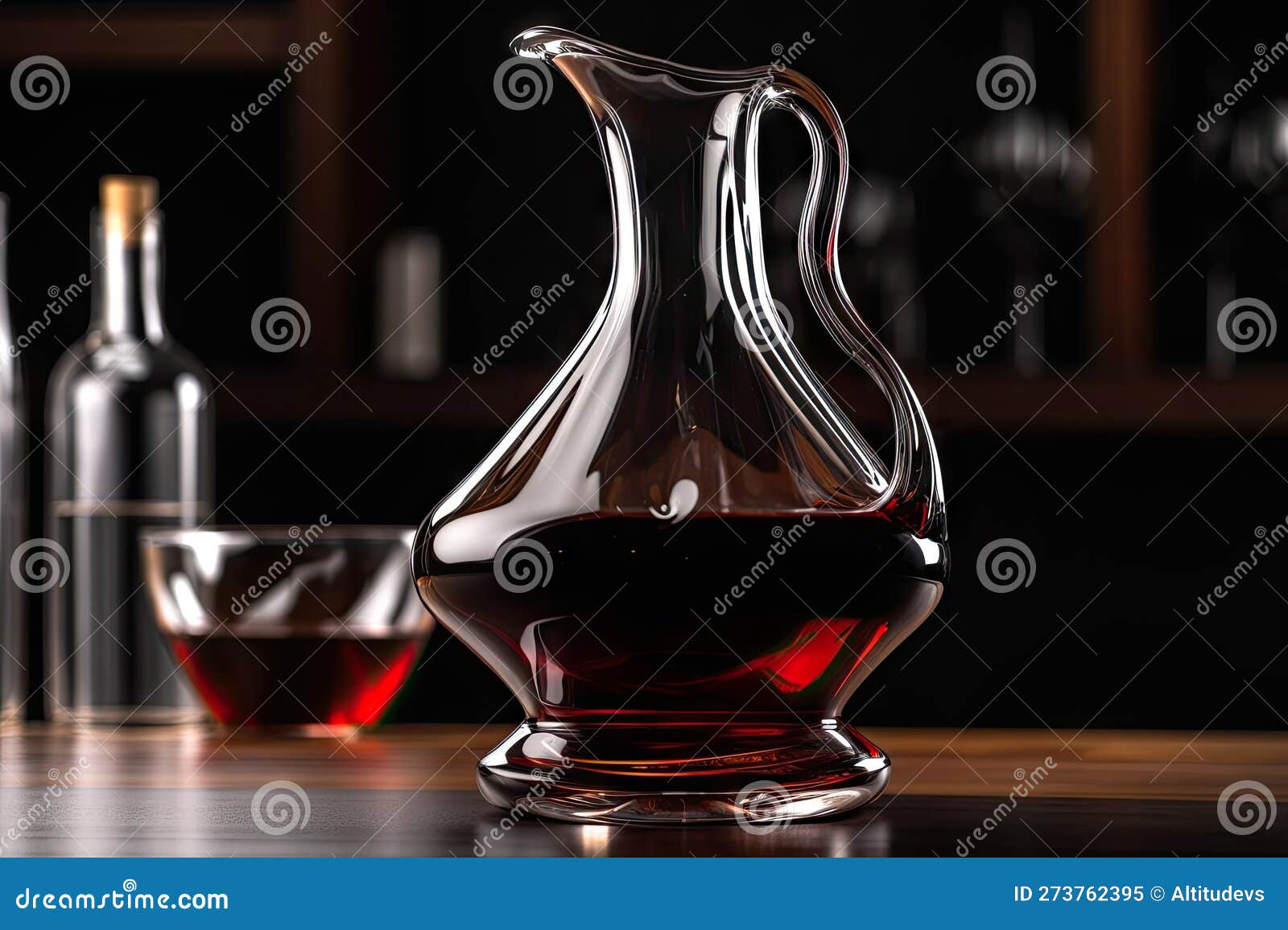 Decanter Filled with Red Wine, Complementing the Rich Colors of the ...