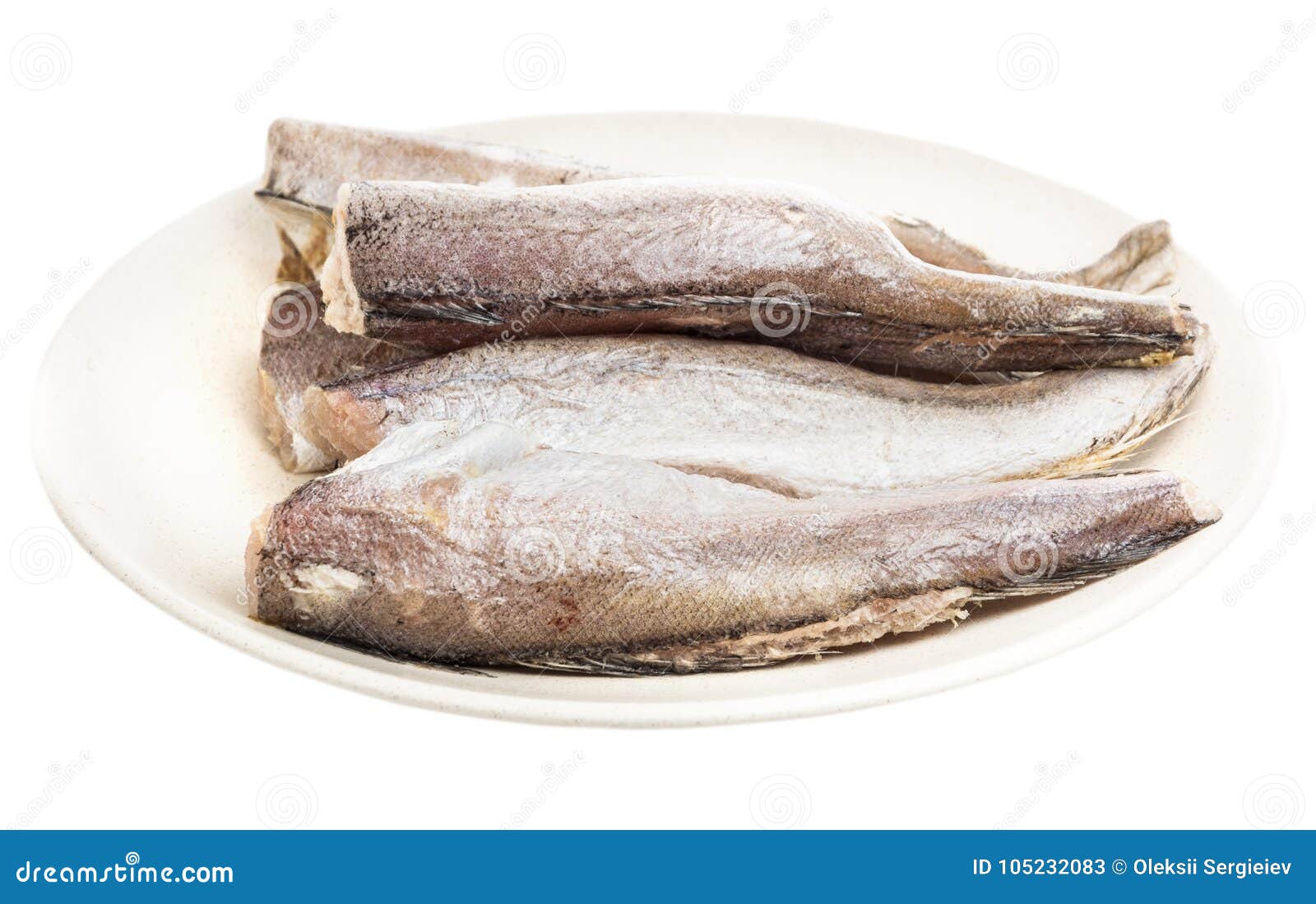 Fish without Head on a White Background Stock Image - Image of ...