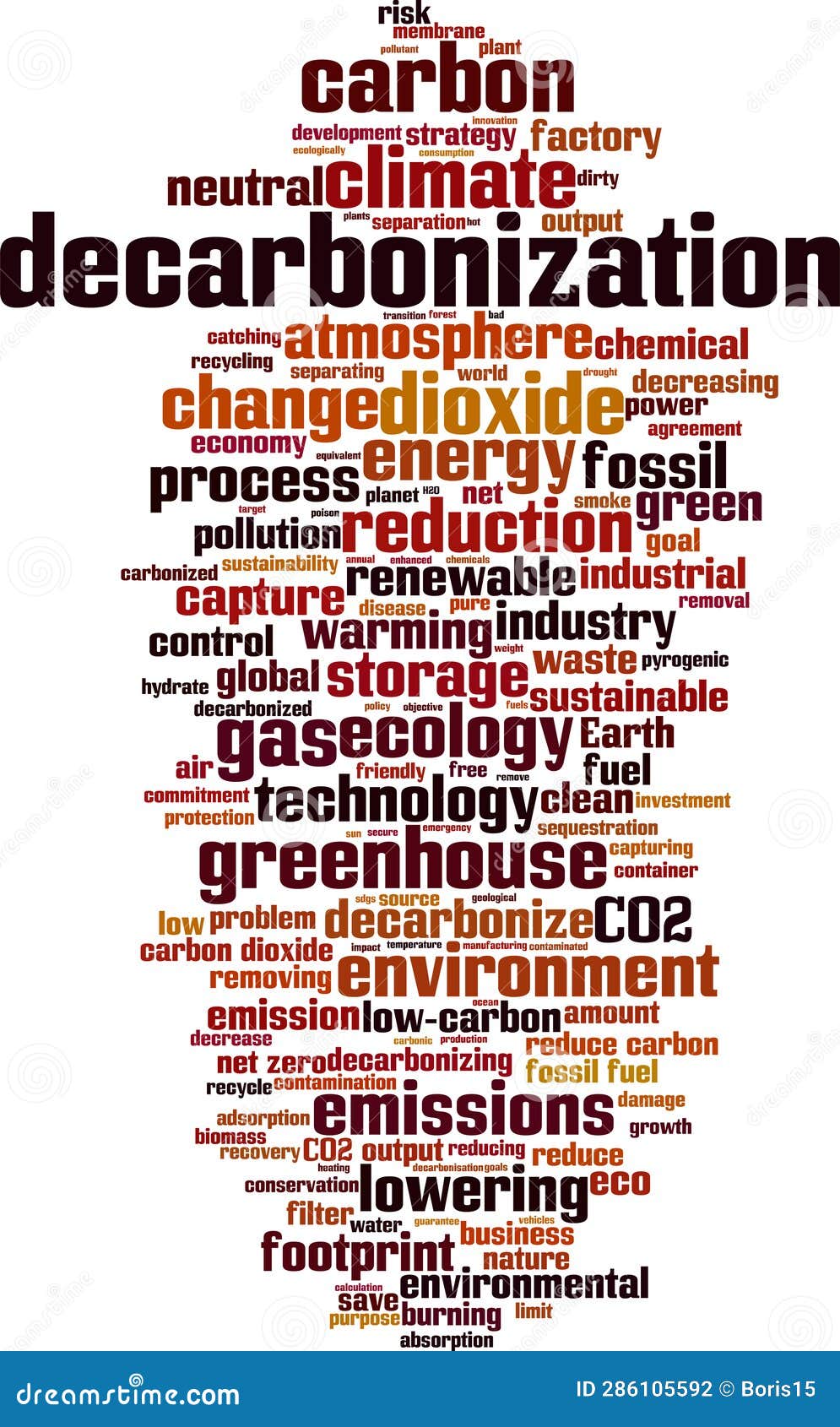Decarbonization word cloud stock illustration. Illustration of ...