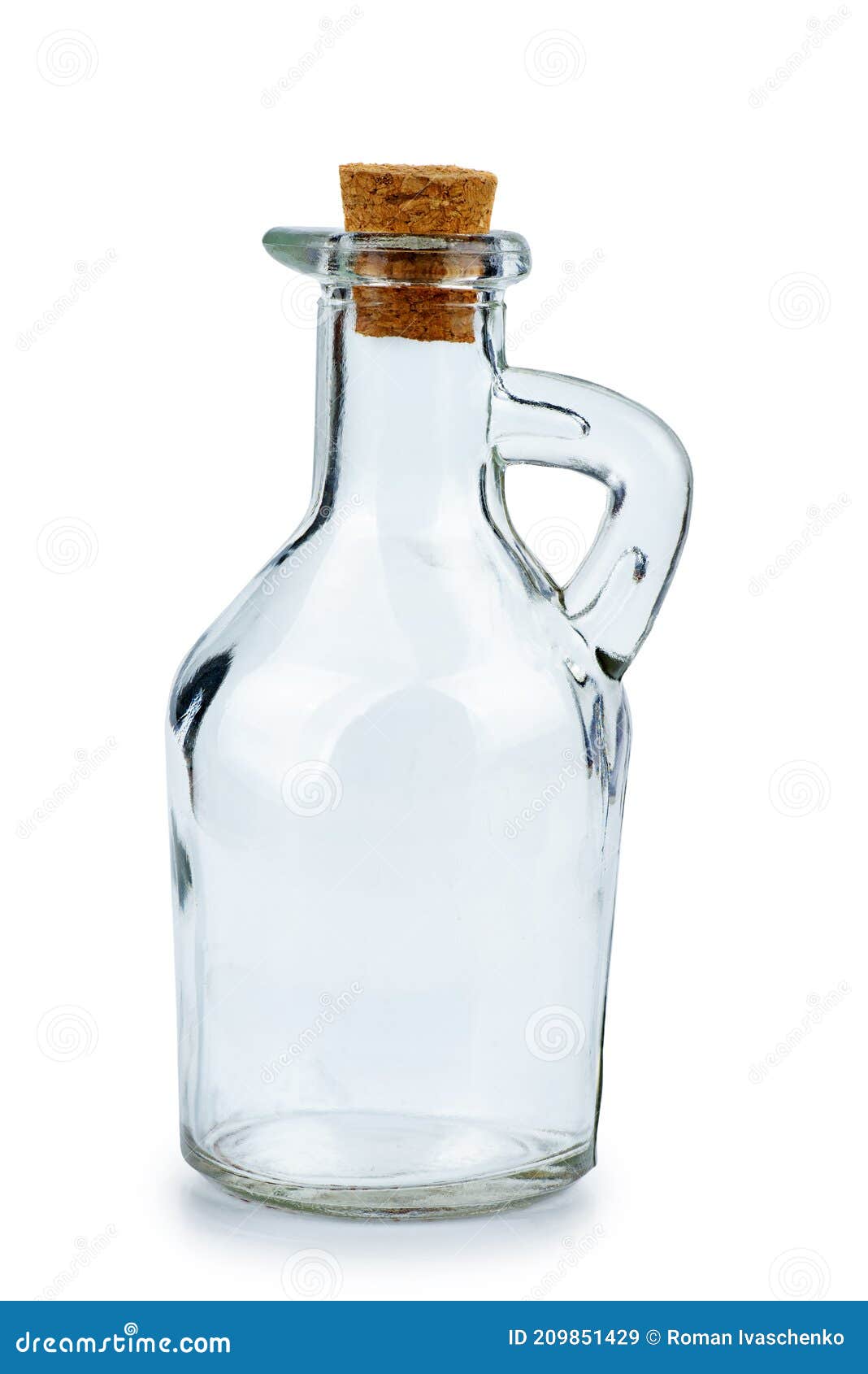 Decater Glass with a Cork, Isolated on White Stock Image - Image of ...
