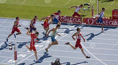Decathlon athletes running editorial photo. Image of athletics - 20058876