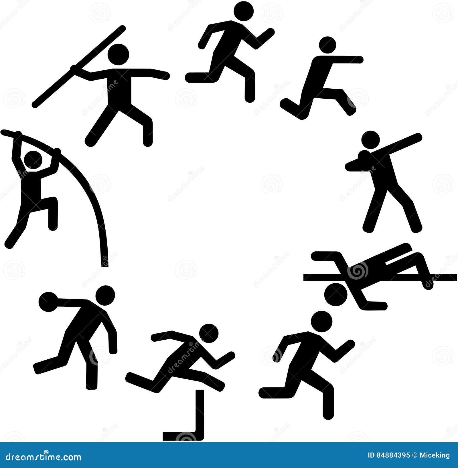 Decathlon icons arranged stock vector. Illustration of collection ...