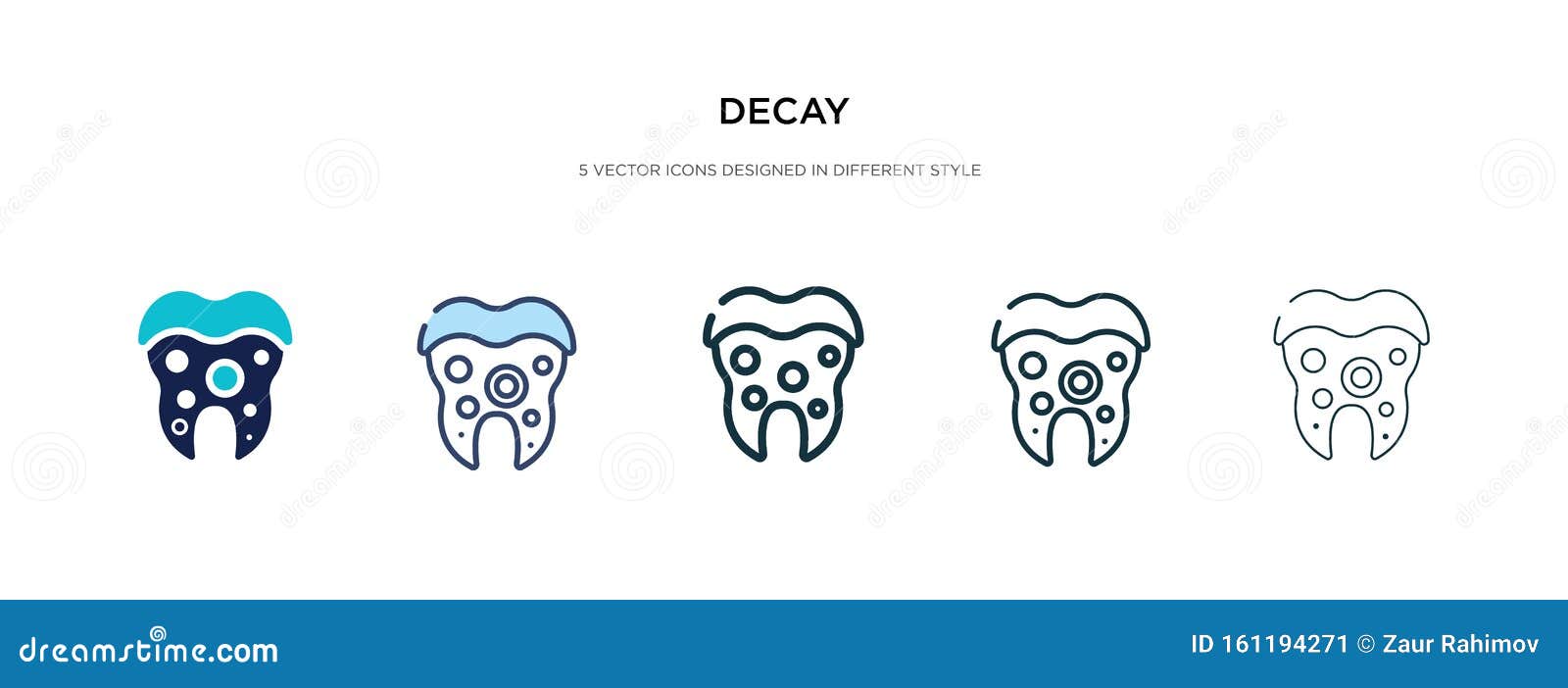 Decay Icon in Different Style Vector Illustration. Two Colored and ...