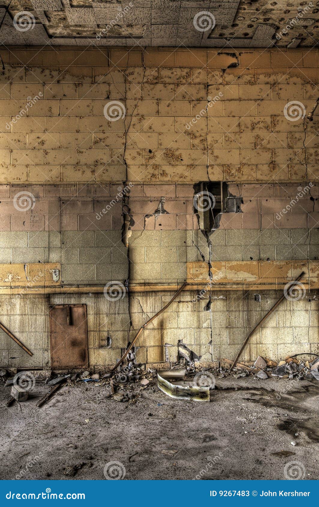Decayed Block Wall stock image. Image of dirty, abandon - 9267483