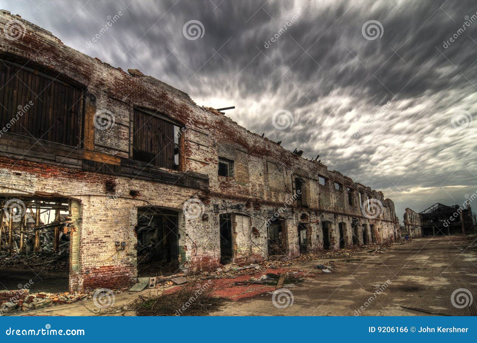 Decayed Brick Facade stock photo. Image of disrepair, abandoned - 9206166